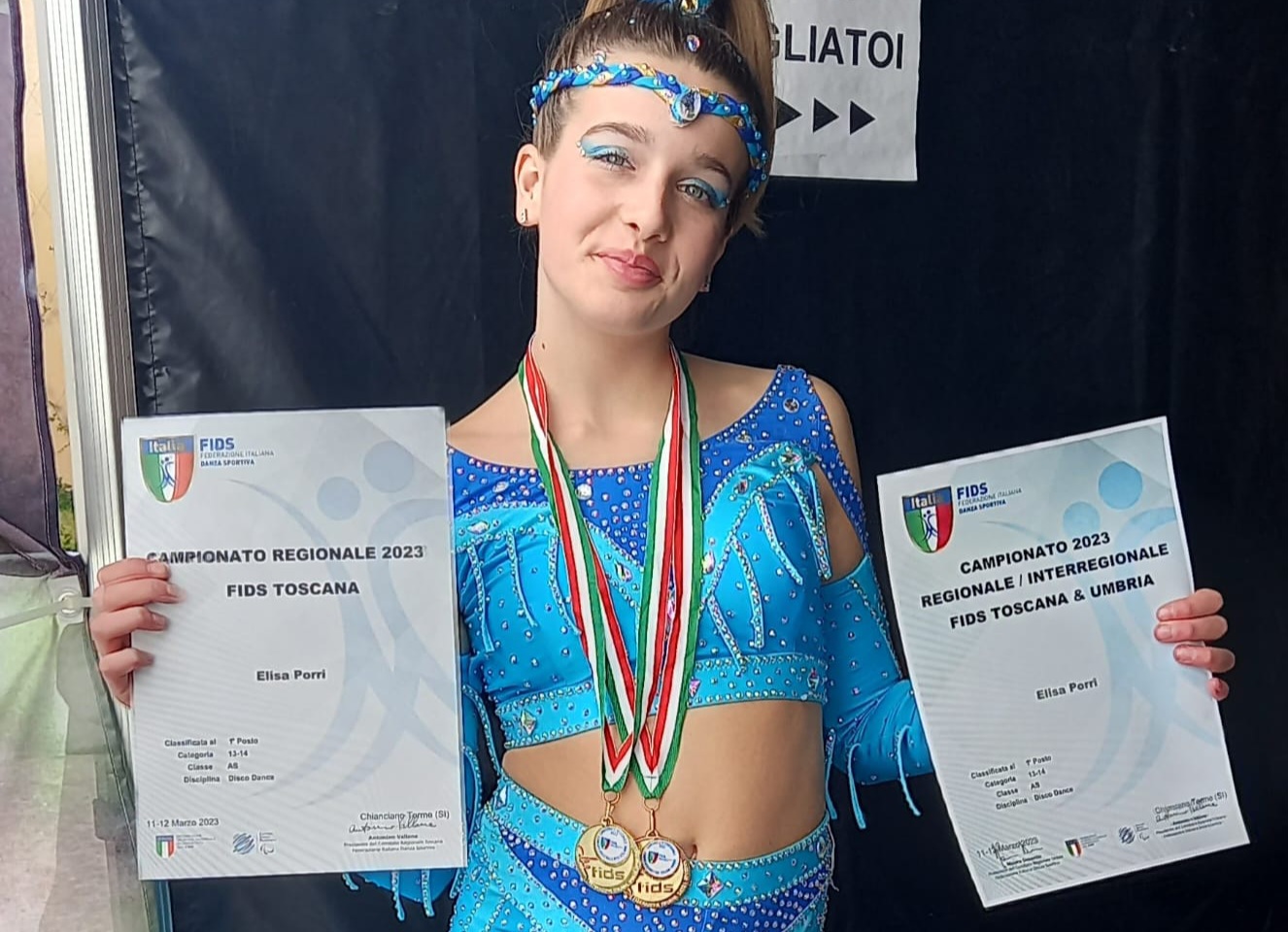 Elisa, 14 anni, ai mondiali di disco dance. "In bocca al lupo ...